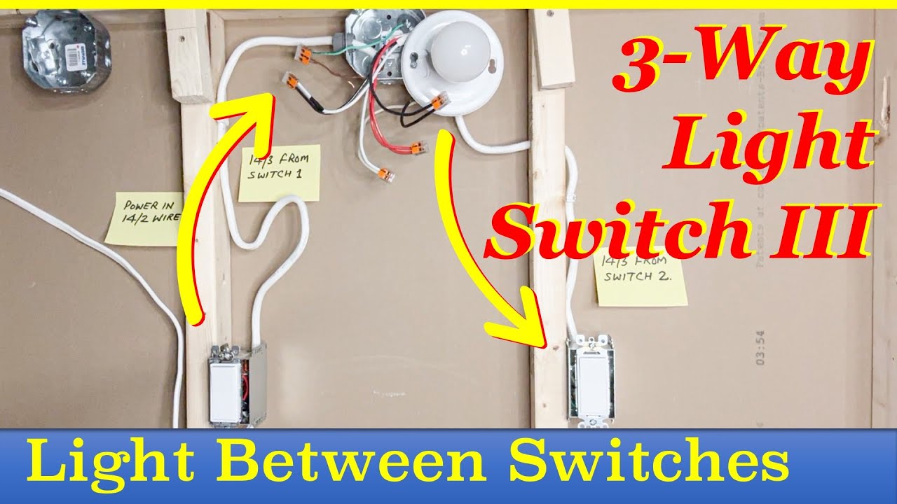 Wiring A 3 Way Light Switch When Light is in Between Two Switches ...
