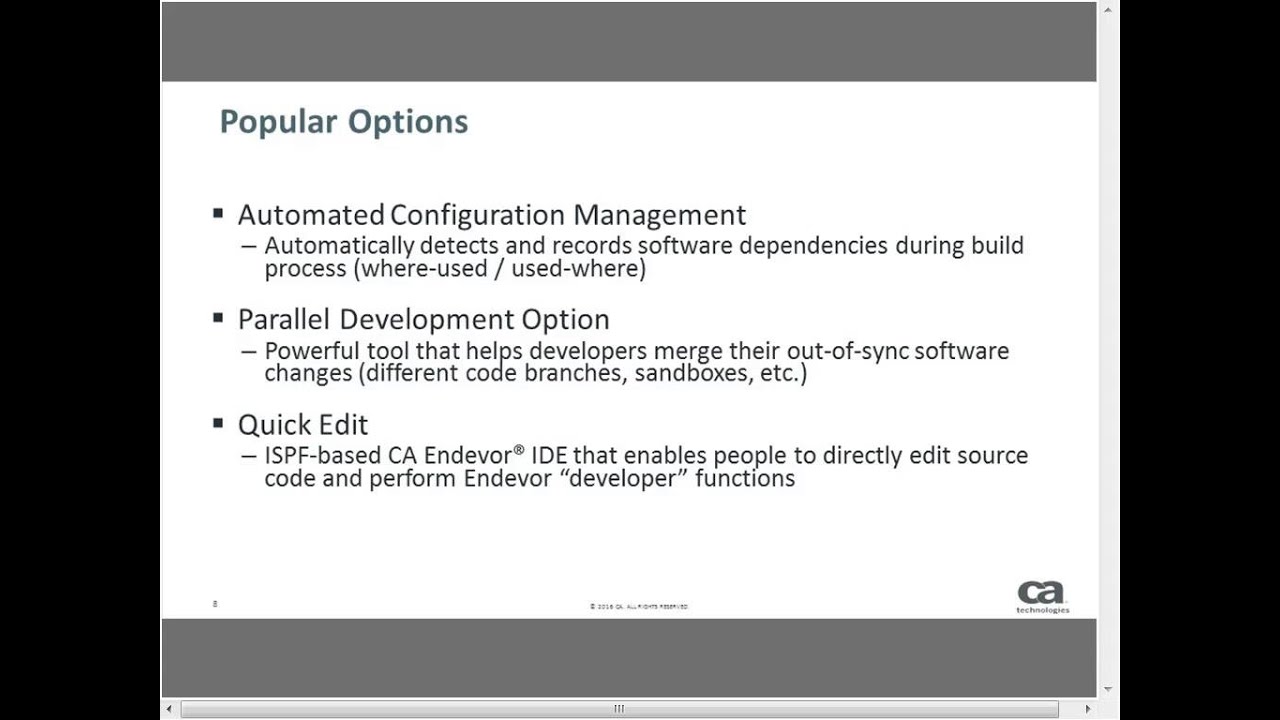 What to Know Migrating from CA Panvalet Librarian to CA Endevor SCM0 ...