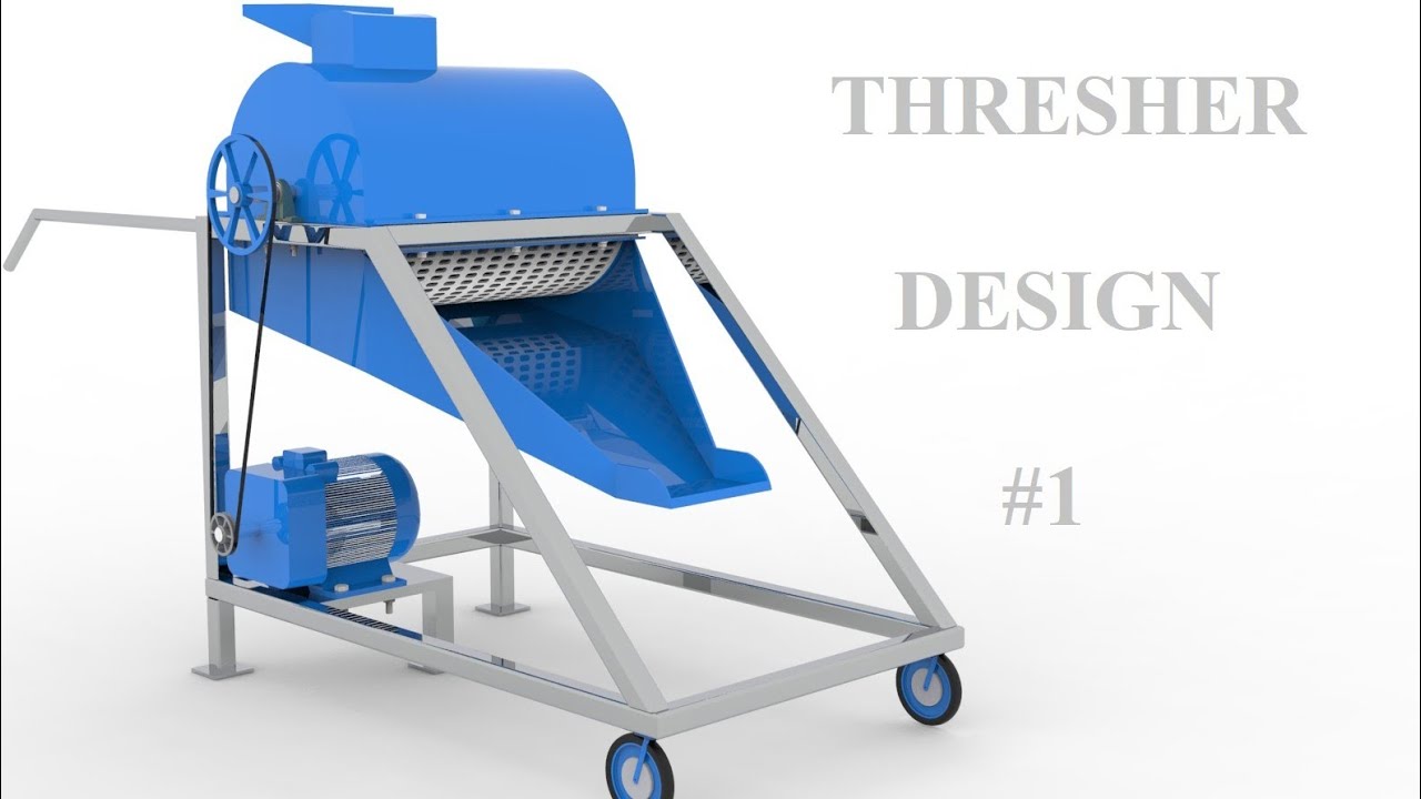 Maize thresher design with Solidworks part 1 - YouTube