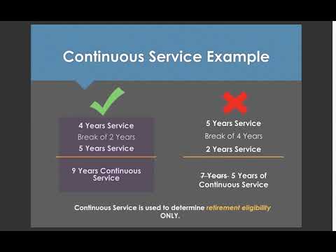 Service, Service Credit, and Continuous Service Overview - YouTube