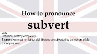 Subvert Definition