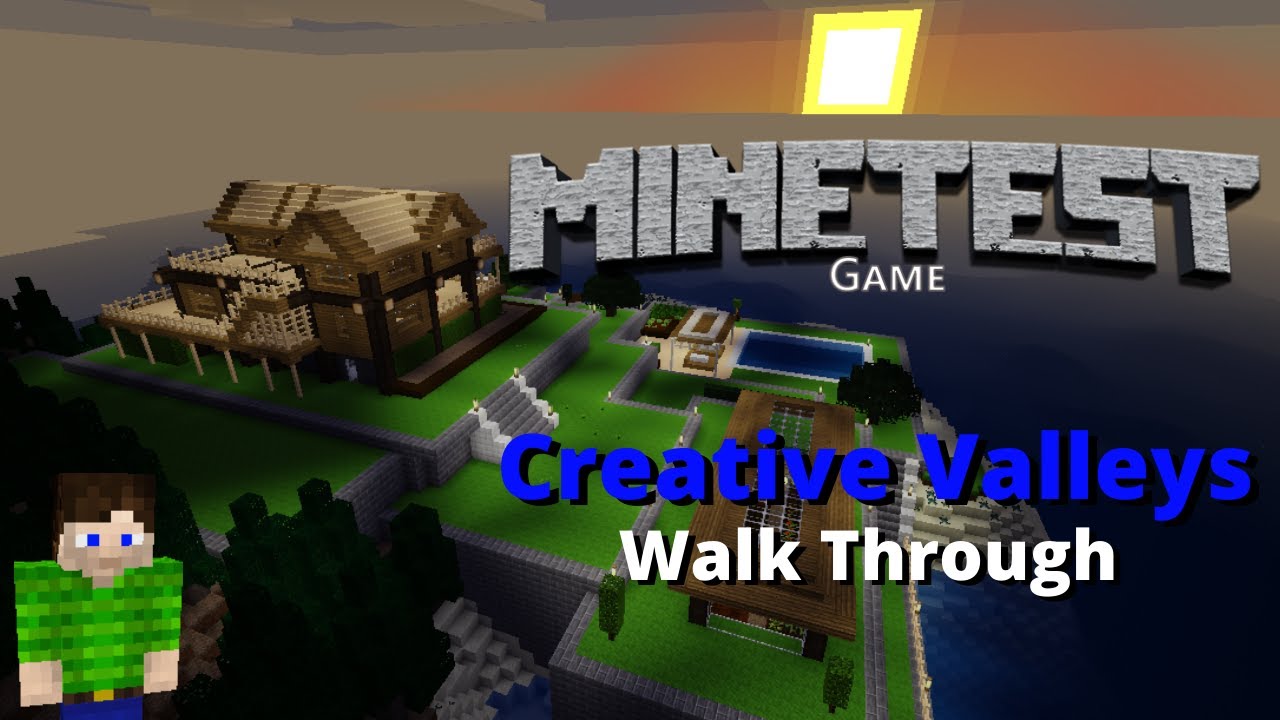 Minetest | Creative Valleys | Walk Through #1 - YouTube