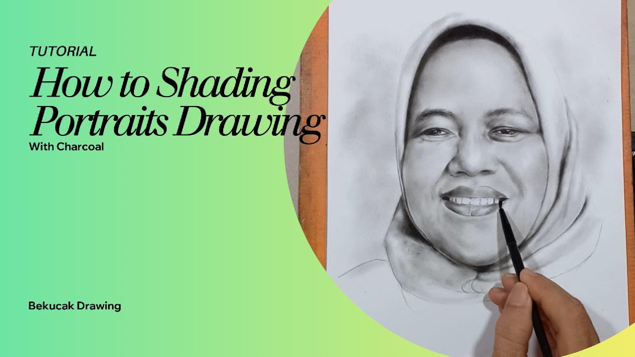 Tutorial How to Shading Portraits Drawing with Charcoal - YouTube