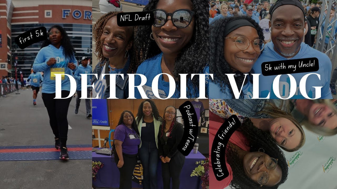 My favorite spots in Detroit, Running my first 5k, Detroit NFL Draft ...