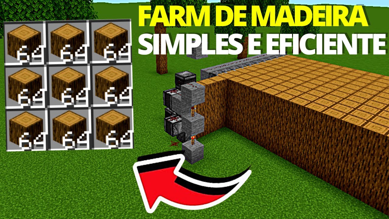 A MELHOR FARM DE MADEIRA MAIS SIMPLES E EFICIENTE DO MINECRAFT JAVA 1. ...