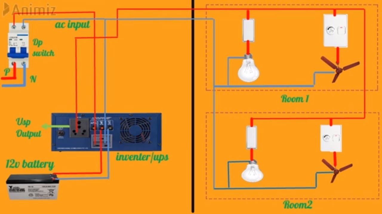 AUTOMATIC UPS WIRING FOR HOME - YouTube
