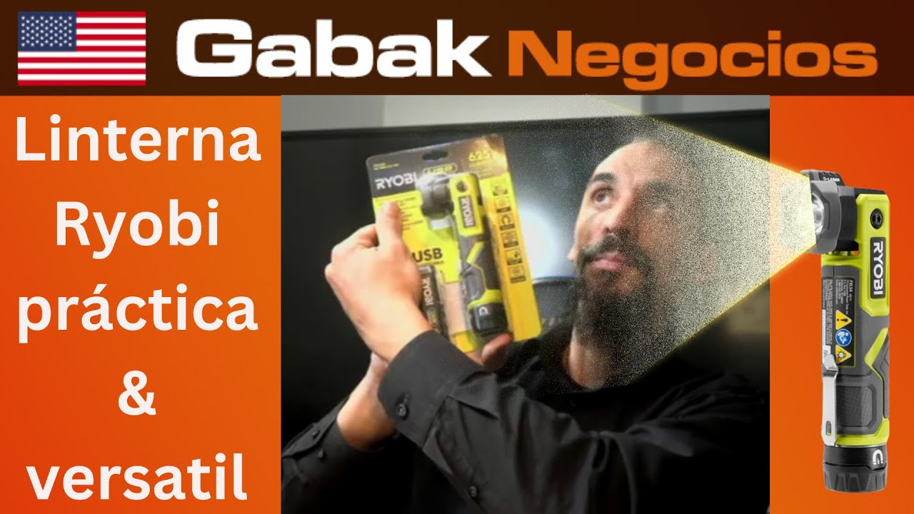 linterna magnética y puntero laser fvl54k linterna ryobi review - YouTube