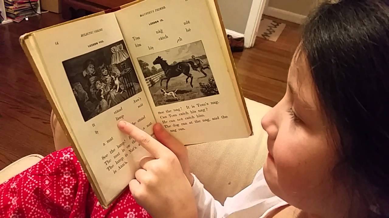 Marina Reading McGuffey's Eclectic Primer - YouTube