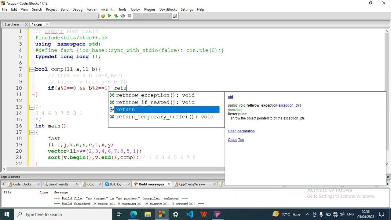 custom sorting in c++ (bangla) - YouTube