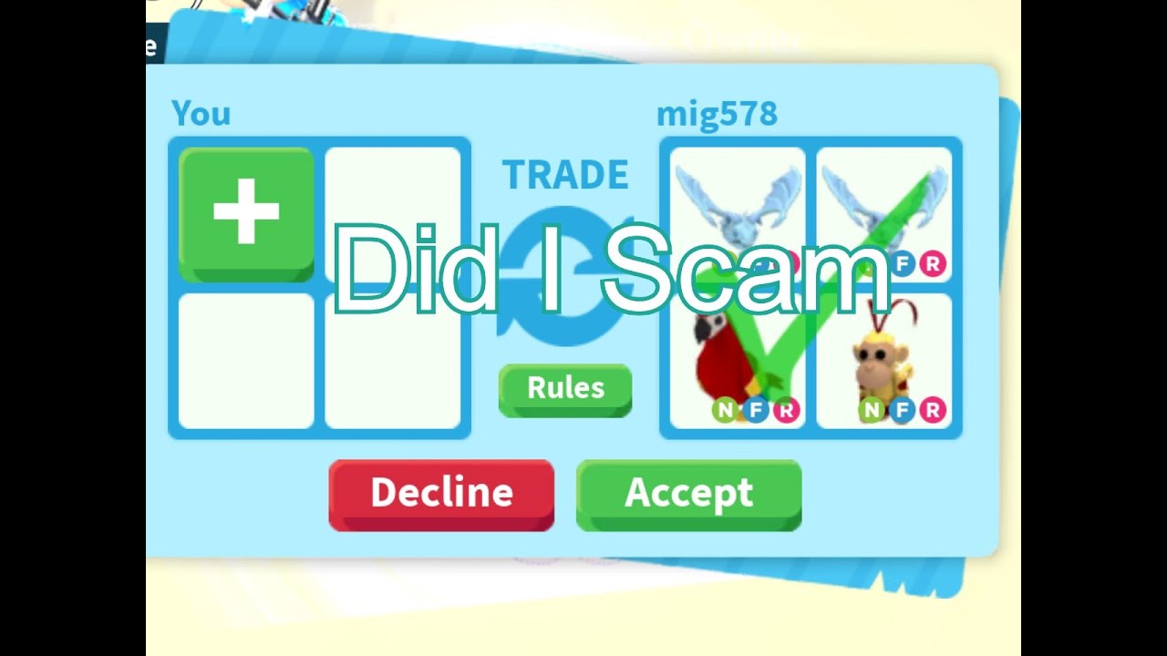 Insane Trust Trades Did I scam! 😯 Adopt me - YouTube