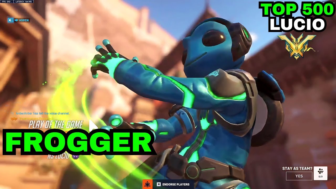 POTG! THE NUMBER 1 LUCIO | FROGGER | TOP 500 | OVERWATCH 2 SEASON 12 ...