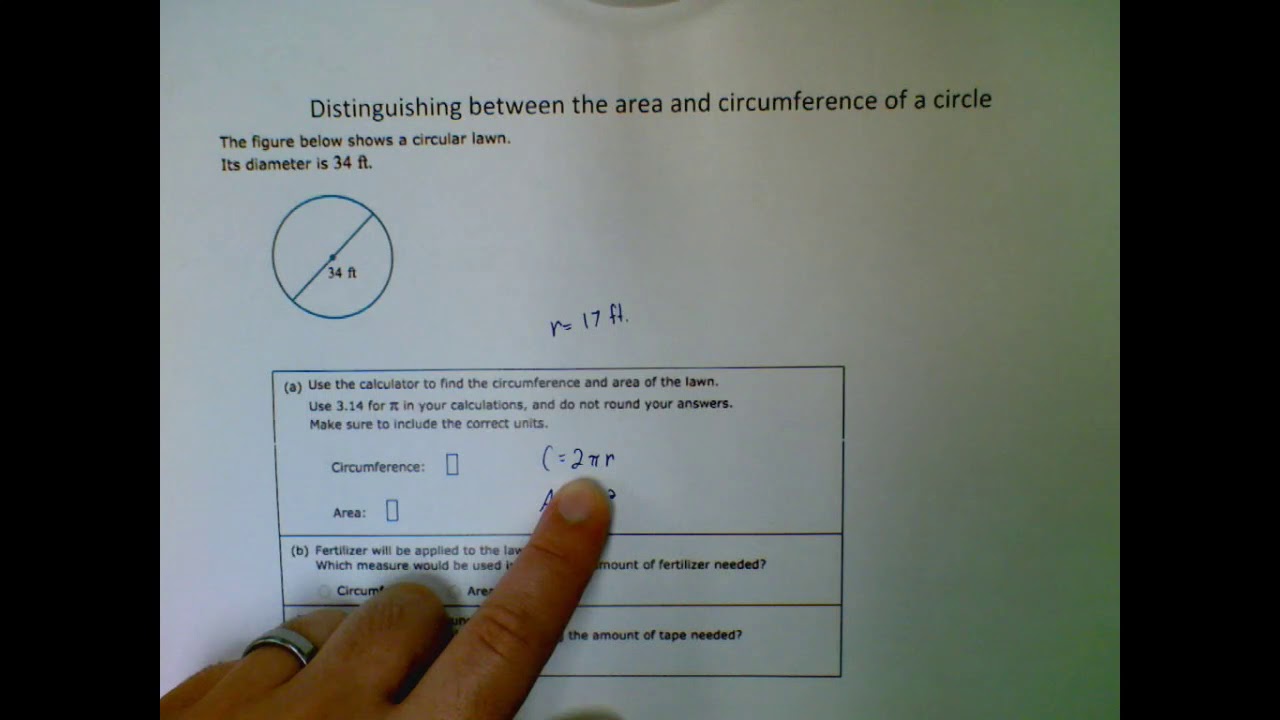 Geometry - Distinguishing between the area and the circumference of a ...