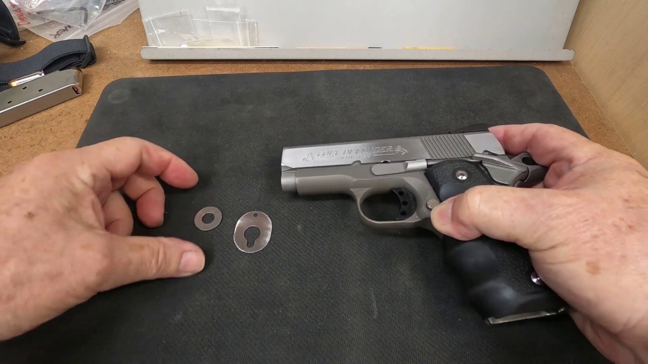 Colt Defender 1911 EASY SLIDE TO FRAME Re-Assembly-BumBee Shimmy - YouTube