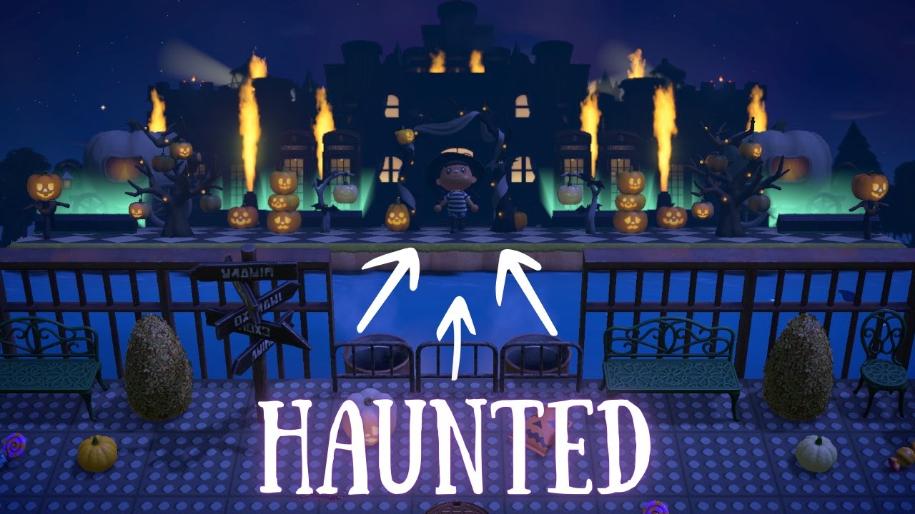 See the MOST EPIC Haunted House! Dab Hollow Island Tour Animal Crossing ...