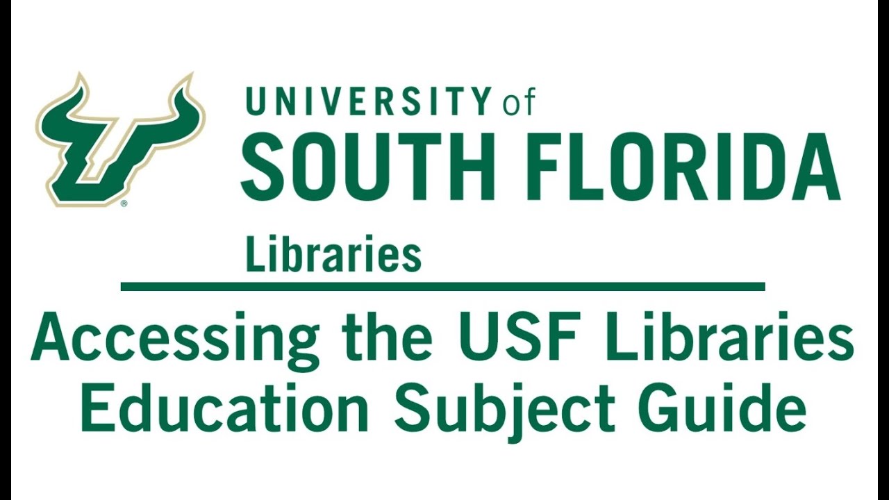 Accessing the USF Libraries Education Guide Subject Guide - YouTube