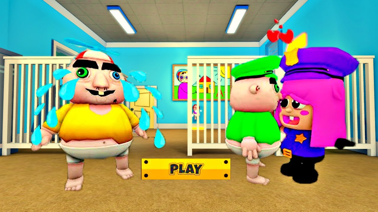 BABY POLICE ROBY FALL IN LOVE WITH COP BABY POLLY ? Roblox Scary Obby ...