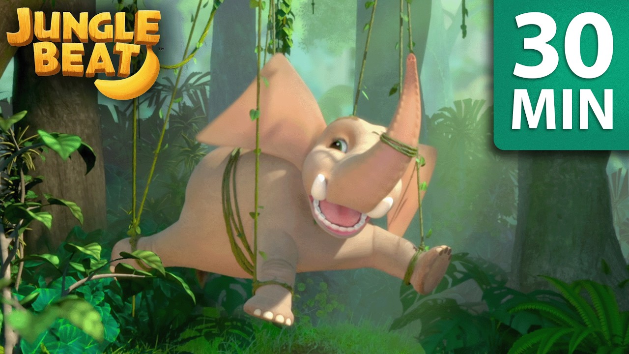 Trunk Gets Tangled Up | Jungle Beat - 30 Minutes | Angel | Kids Cartoon ...