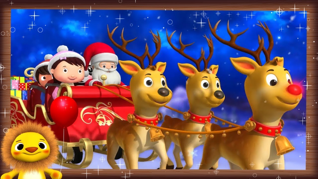 Wheels On The Sleigh | Nursery Rhymes & Kids Songs! | Videos For Kids ...