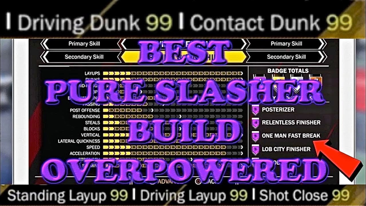 NBA 2K18 BEST PURE SLASHER BUILD!!! OVERPOWERED - YouTube
