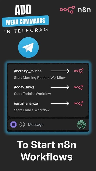 Add MENU COMMANDS to TRIGGER n8n Workflows to your Telegram Bot (2025 ...