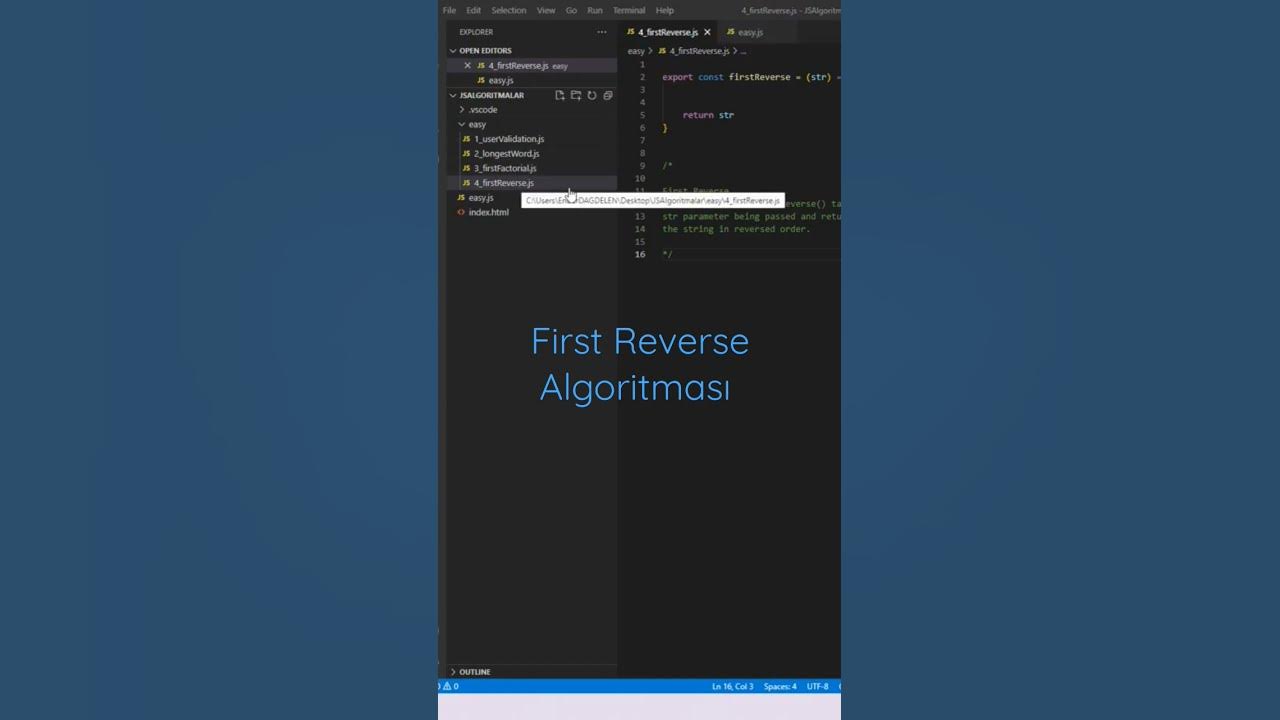Coderbyte First Reverse Algoritm Youtube