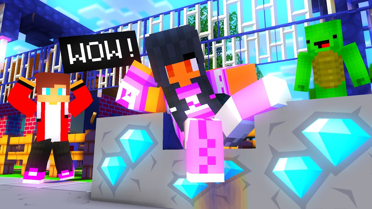 Vampire Aphmau vs JJ and Mikey Security House - Maizen Minecraft - YouTube