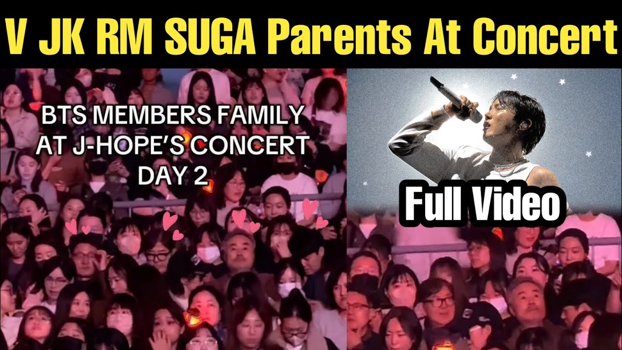 V JK RM SUGA Parents At Jhope Concert 😍 BTS Family Enjoy Jhope Concert ...