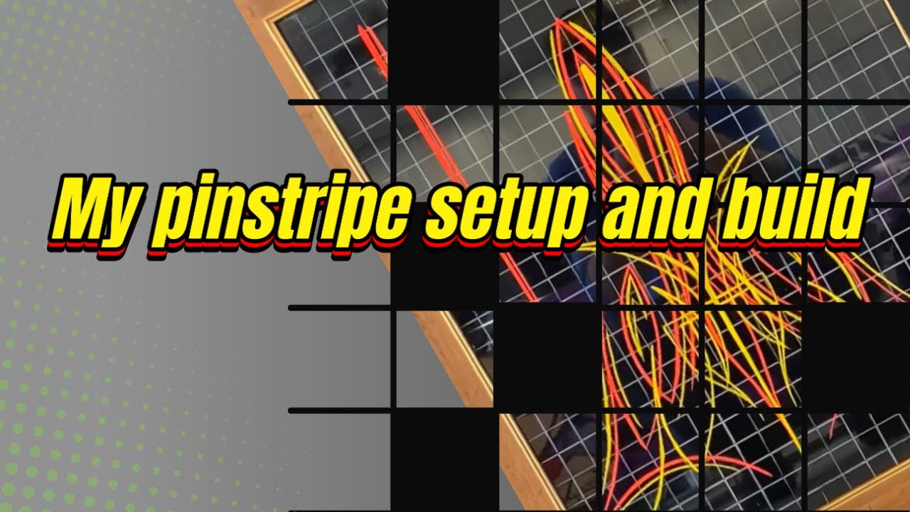 Pinstriping practice set up - YouTube