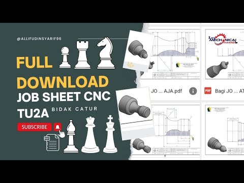 Full Download Job Sheet CNC TU2A | Bidak Catur #cncmachine #chess # ...