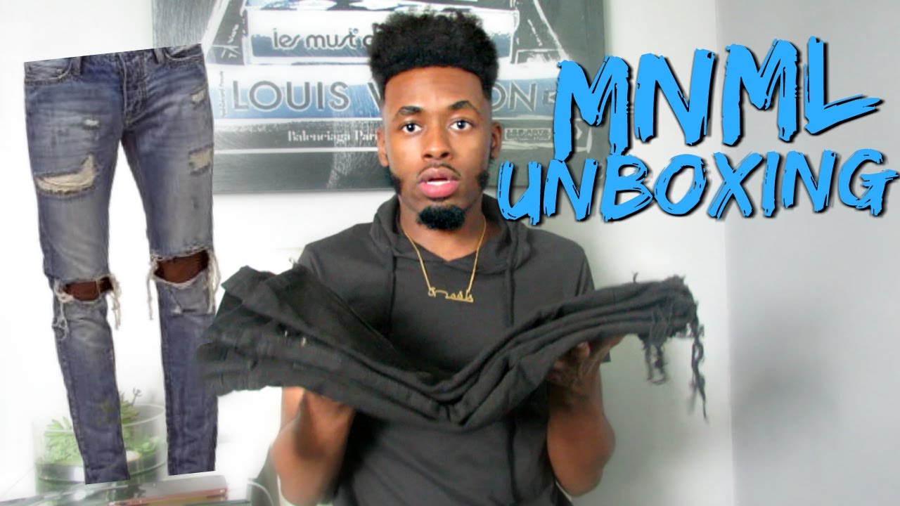 MNML M1 Black & Blue Denim Unboxing and Try On - YouTube