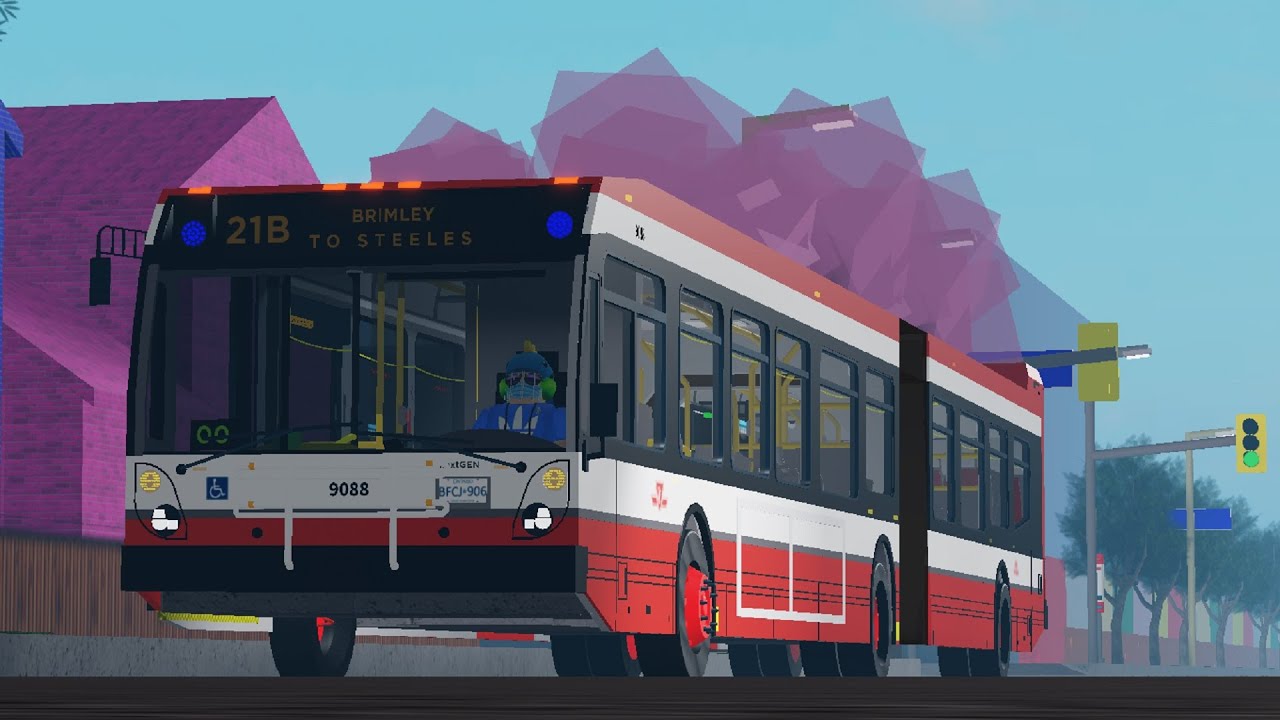 TTC (Roblox) 2014 Novabus LFSA 9088 on route 21B Brimley to Steeles Ave ...
