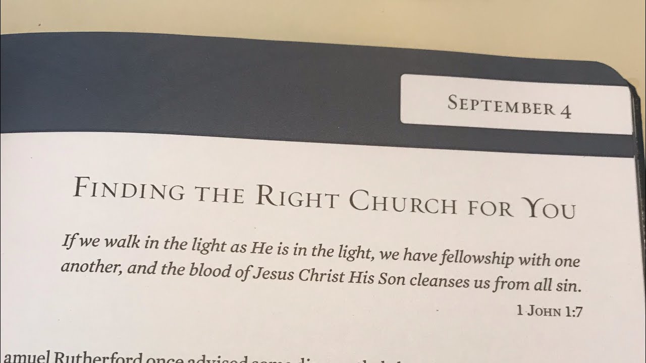 Daily Devotion 9-4-23, Finding the Right Church for You - YouTube