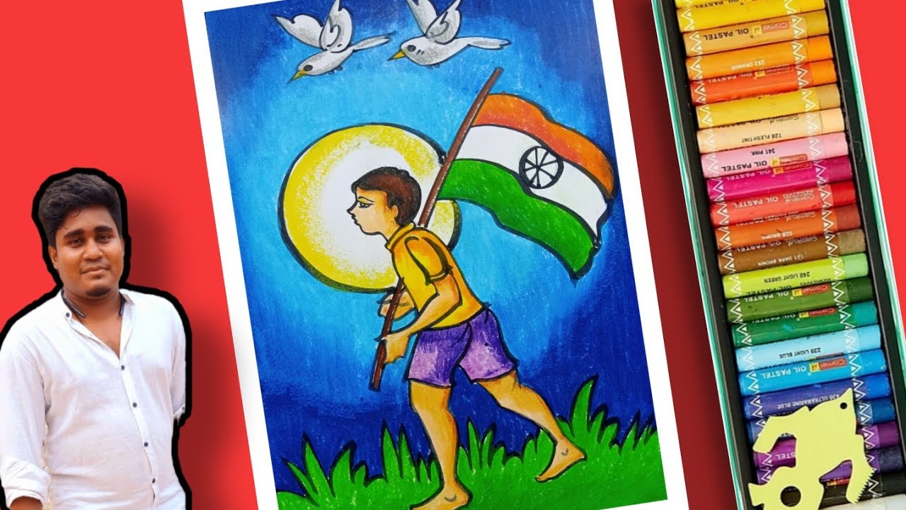 Independence day celebration drawing. Independence day drawing with oil ...