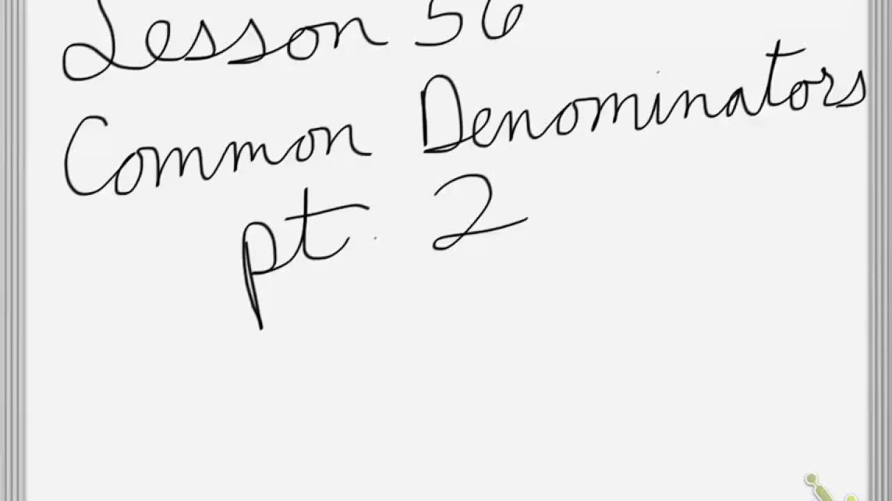 Saxon Math Course 1 lesson 56 - YouTube