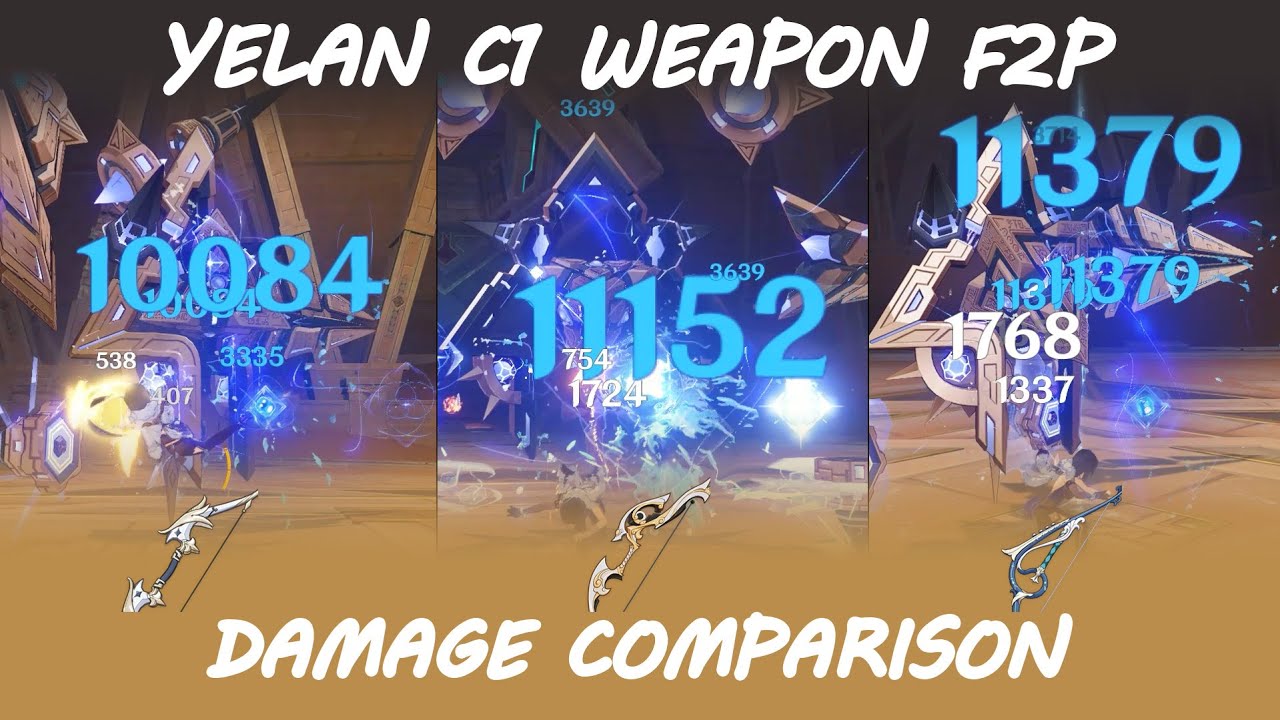 YELAN C1 Favonius vs Fading Twilight R5 vs Stringless R5 - YouTube