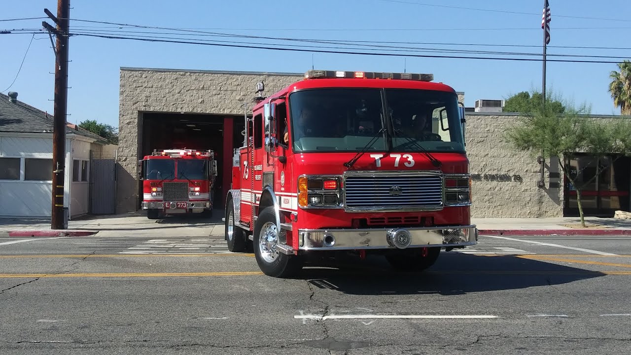 LAFD Light Force 73 Responding - YouTube
