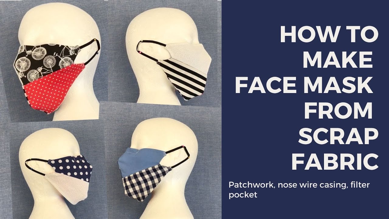 How To Make Face Mask From Scrap Fabric/ Reversible No 15 - YouTube