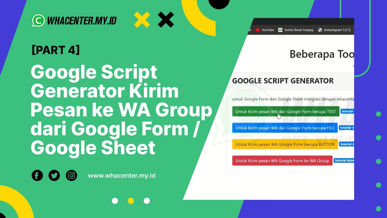 [PART 4] Google Script Generator Kirim Pesan ke WA Group dari Google ...
