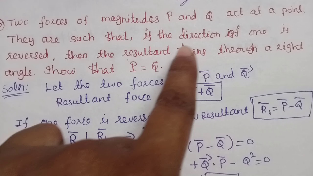 Statics-resultant force- problem 10 - YouTube