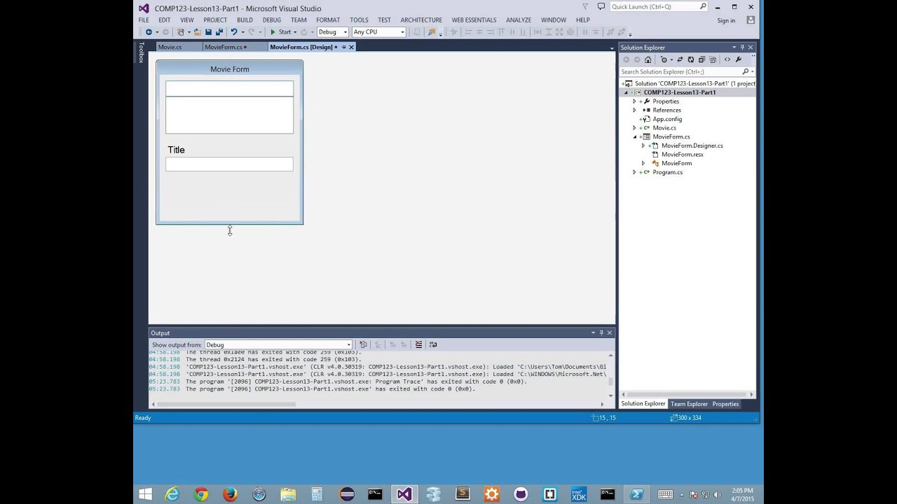 COMP123 - Lesson 13 - Part 2 - YouTube
