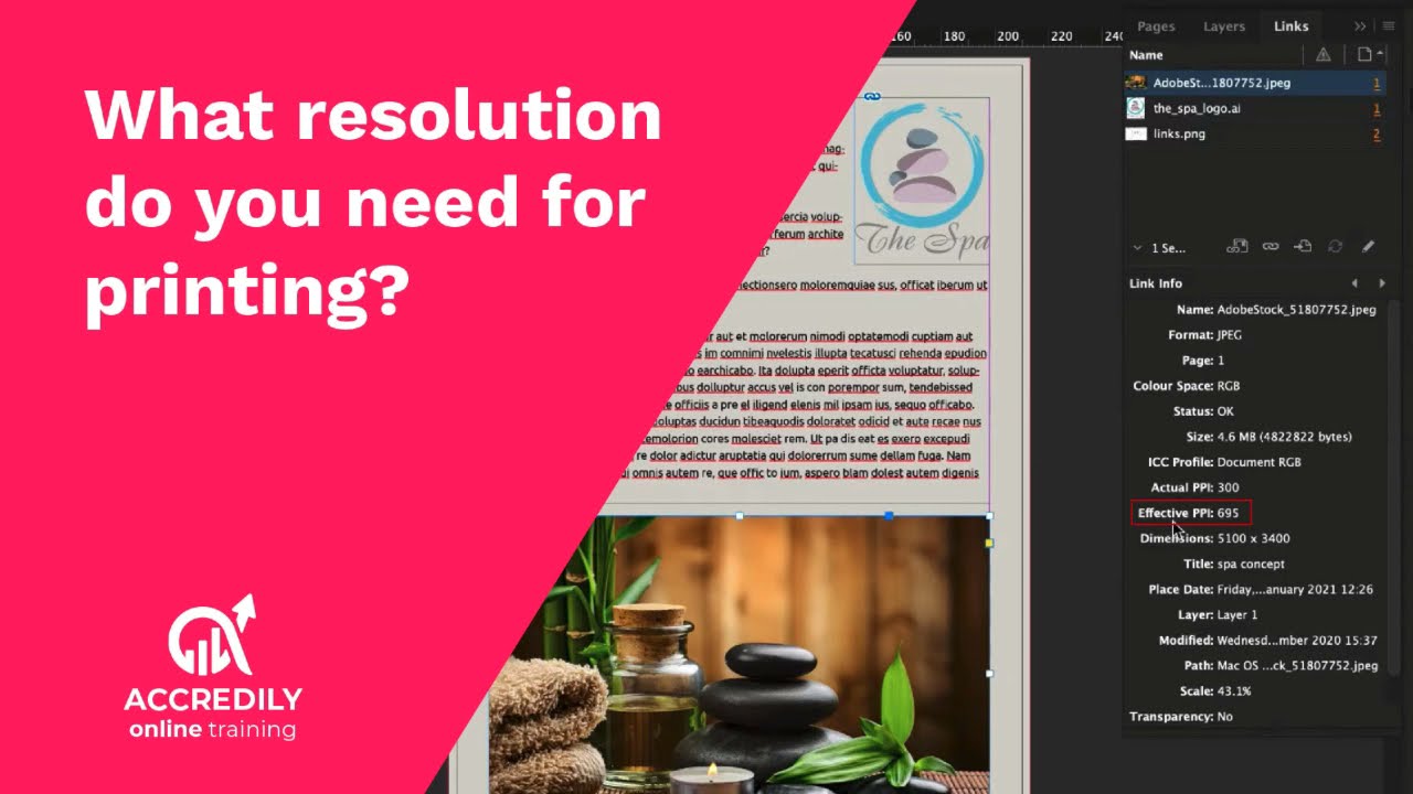 What resolution do you need for printing Adobe InDesign files? - YouTube