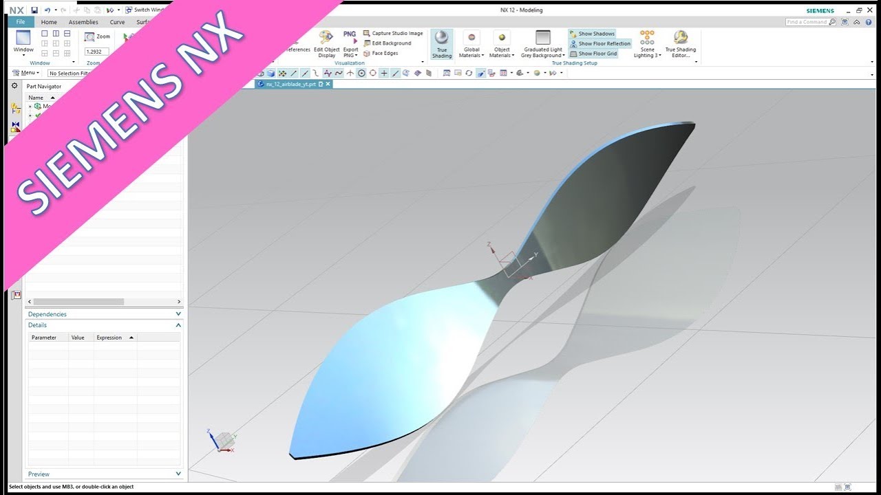 Propeller / Airblade with laws - Siemens NX 12 Training - Surfaces ...