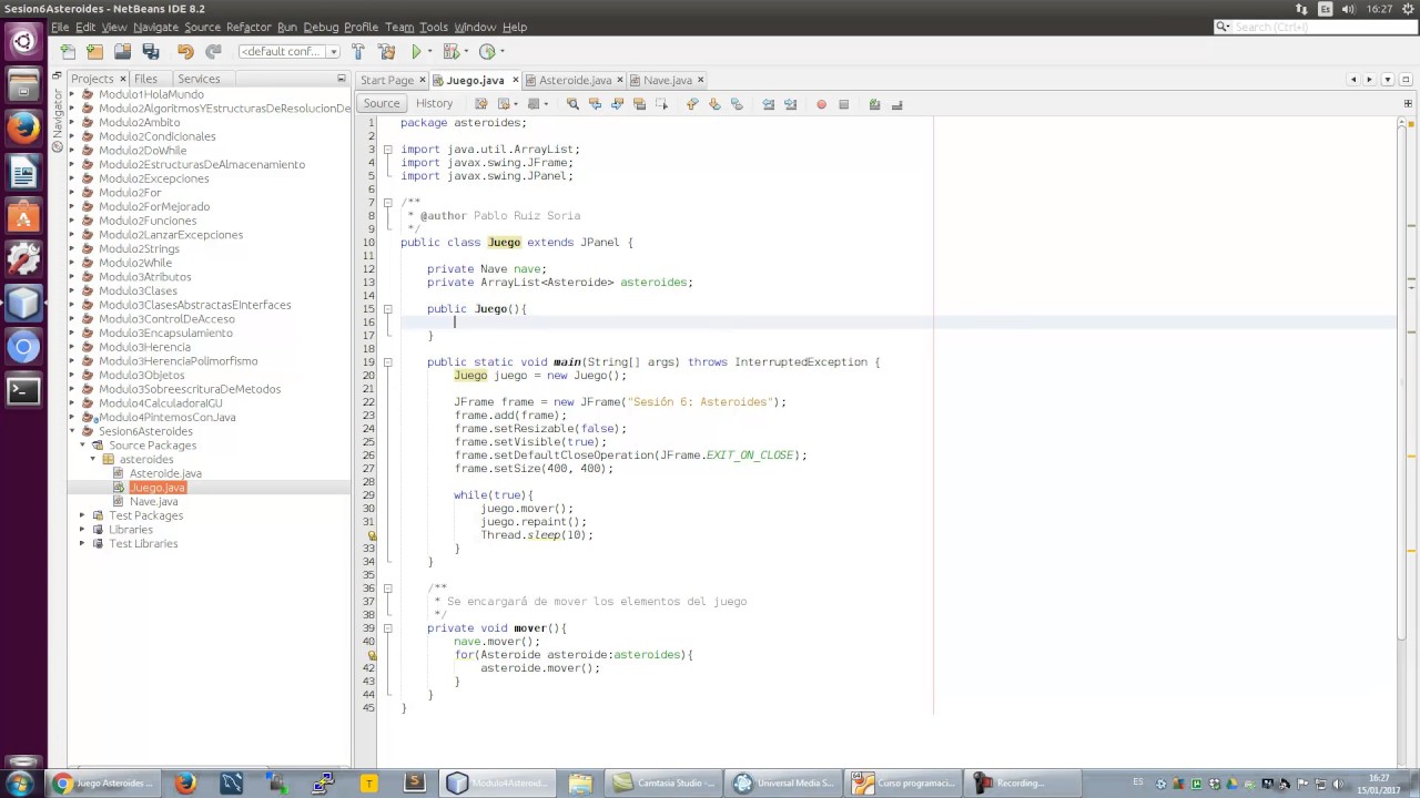 Java: Juego asteroides - YouTube