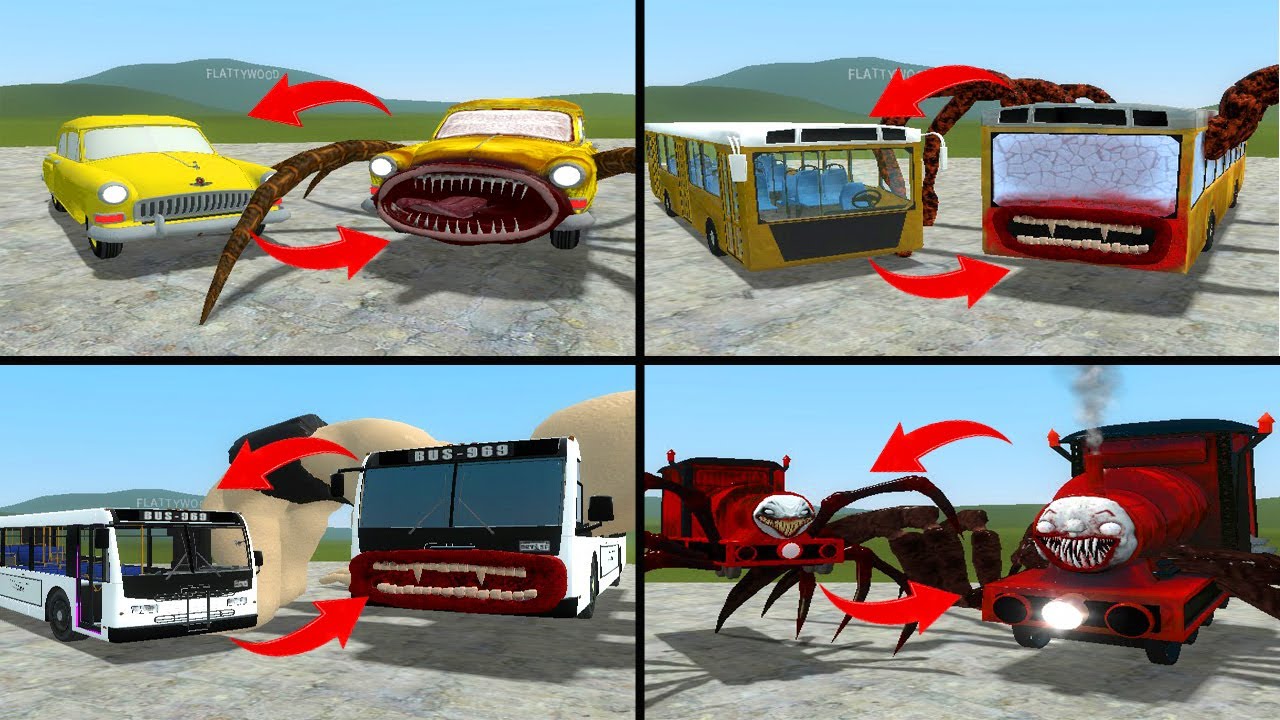EVERYTHING TURNED INTO MONSTER: CAR EATER, BUS EATER, BUS EATER BUILDER ...