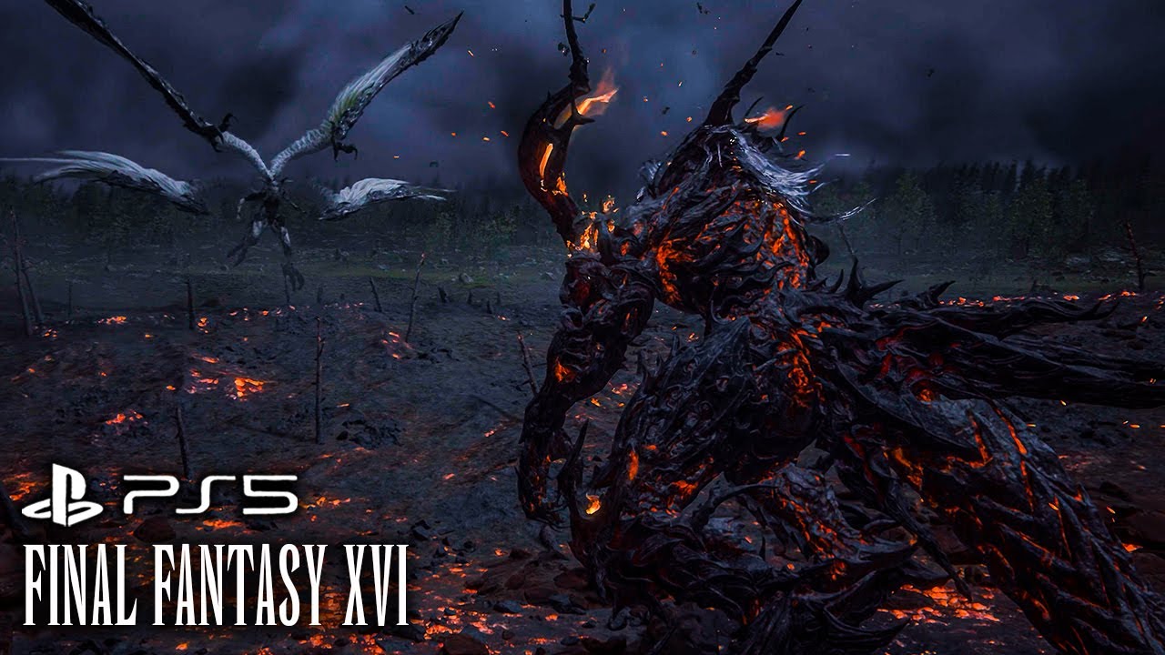 Garuda Eikon Boss Fight With Ifrit and Clive in Final Fantasy 16 - PS5 ...