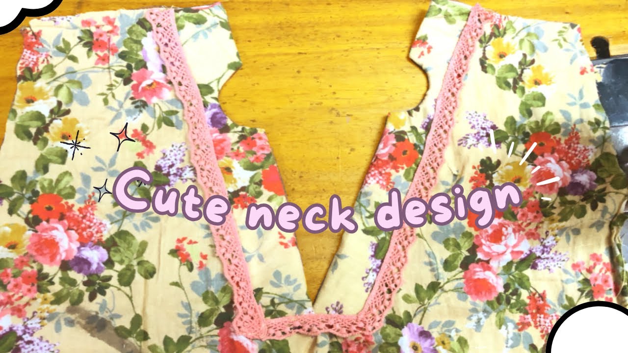 Cute/v type neck design tutorial for beginners. #diy #tutorial - YouTube