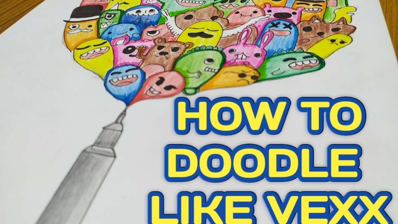 How to doodle like vexx | Recreating vexx doodle - YouTube