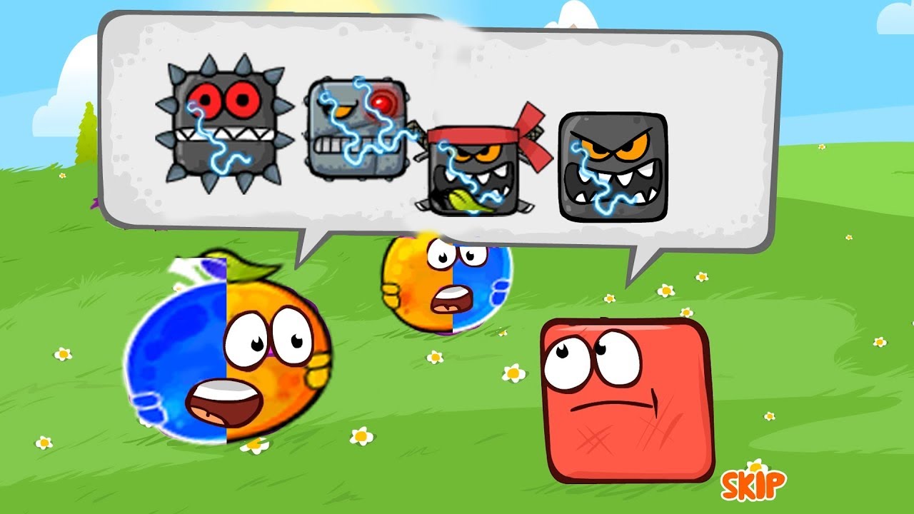 RED BALL 4: ALL 5 EVIL BOSSES & EVIL MIX C.ORANGE BALL gameplay - YouTube