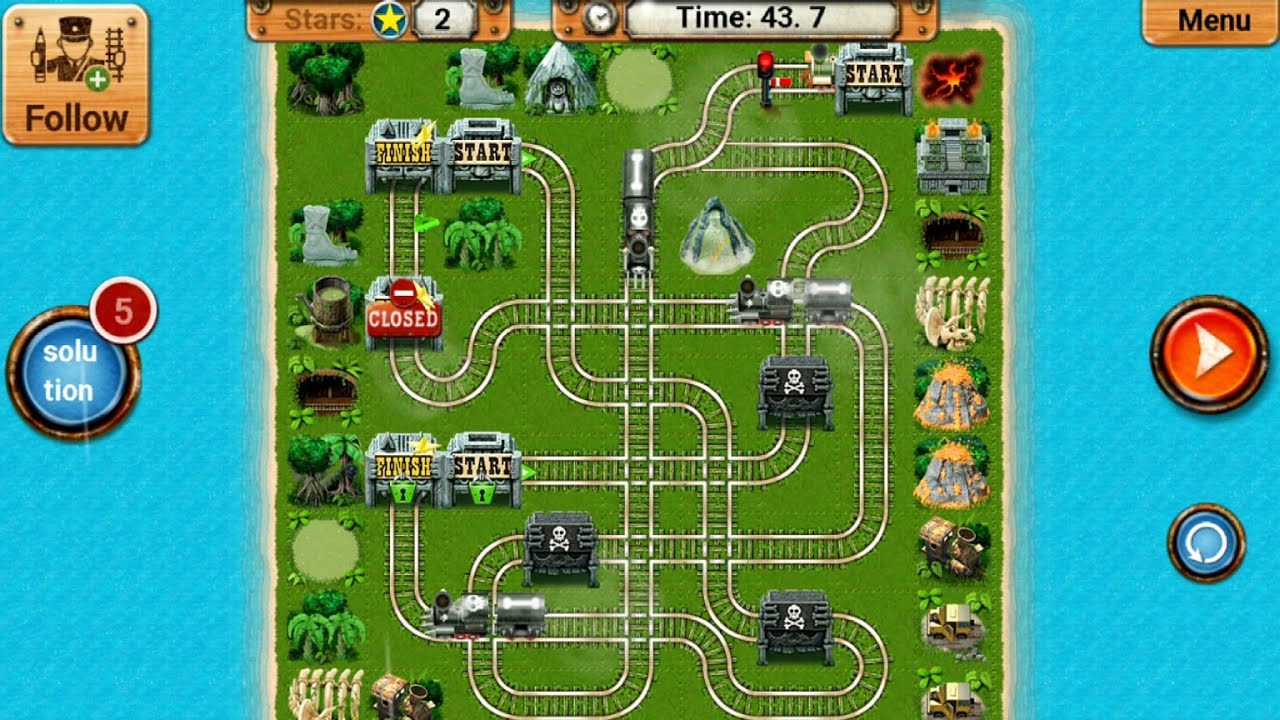 Train Track Maze Game - Train Game - Android Gameplay #1415 - YouTube