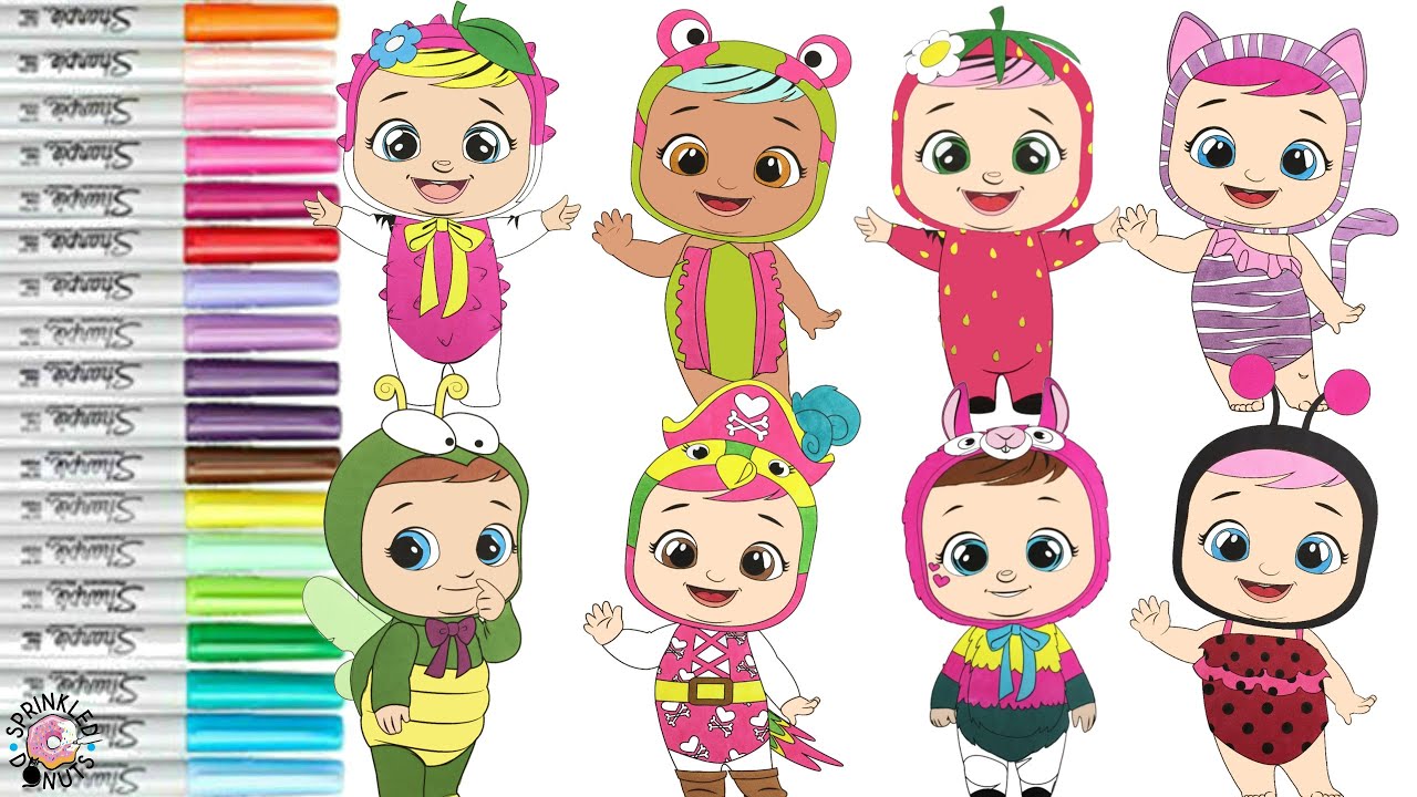 Cry Babies Magic Tears Coloring Book Compilation Ella Lena Lady Fern ...